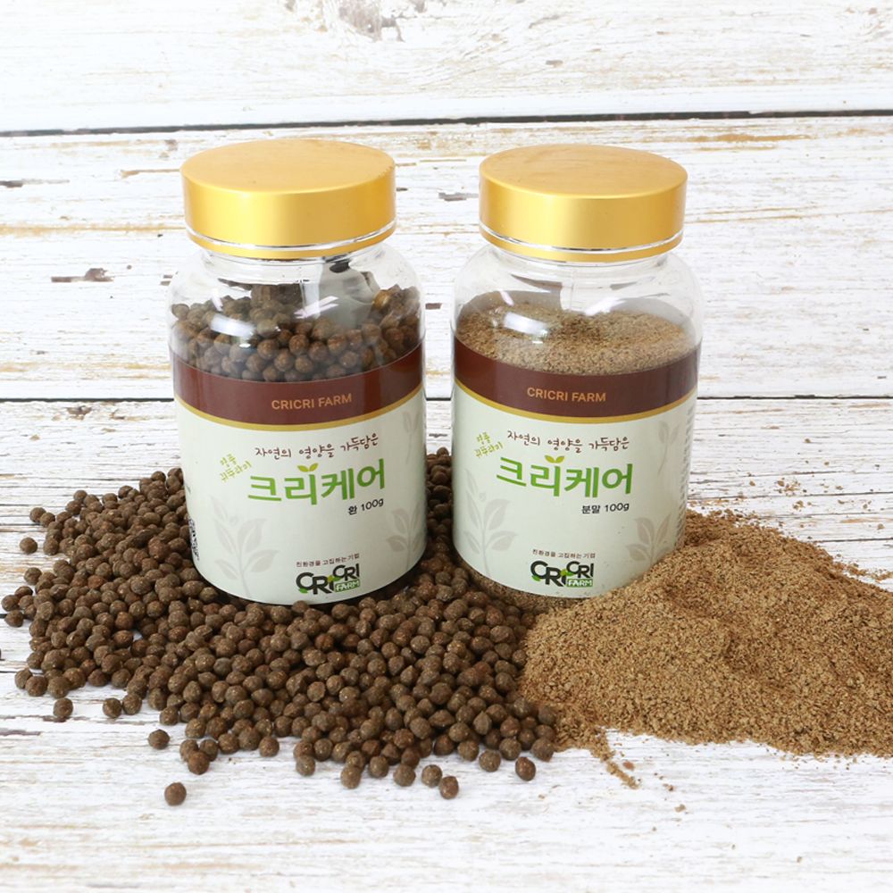 High protein edible cricket cricare pill and powder set - 100g