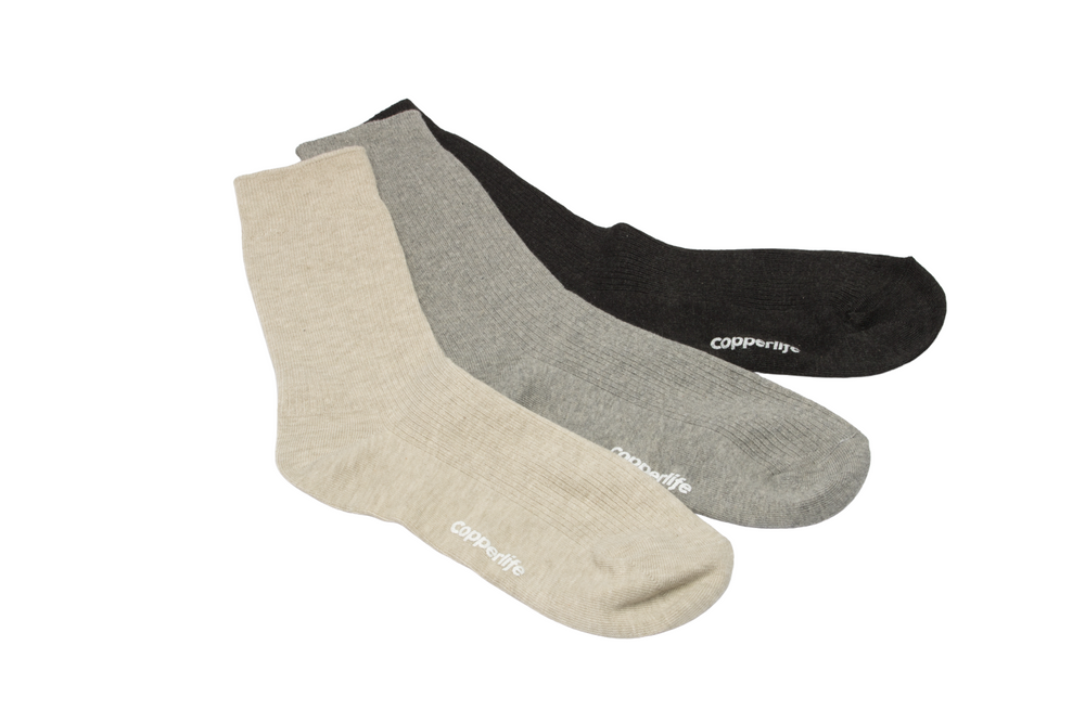 [Copper Life] Copper Antivirus Antibacterial Foot odor-free Plain Socks ...
