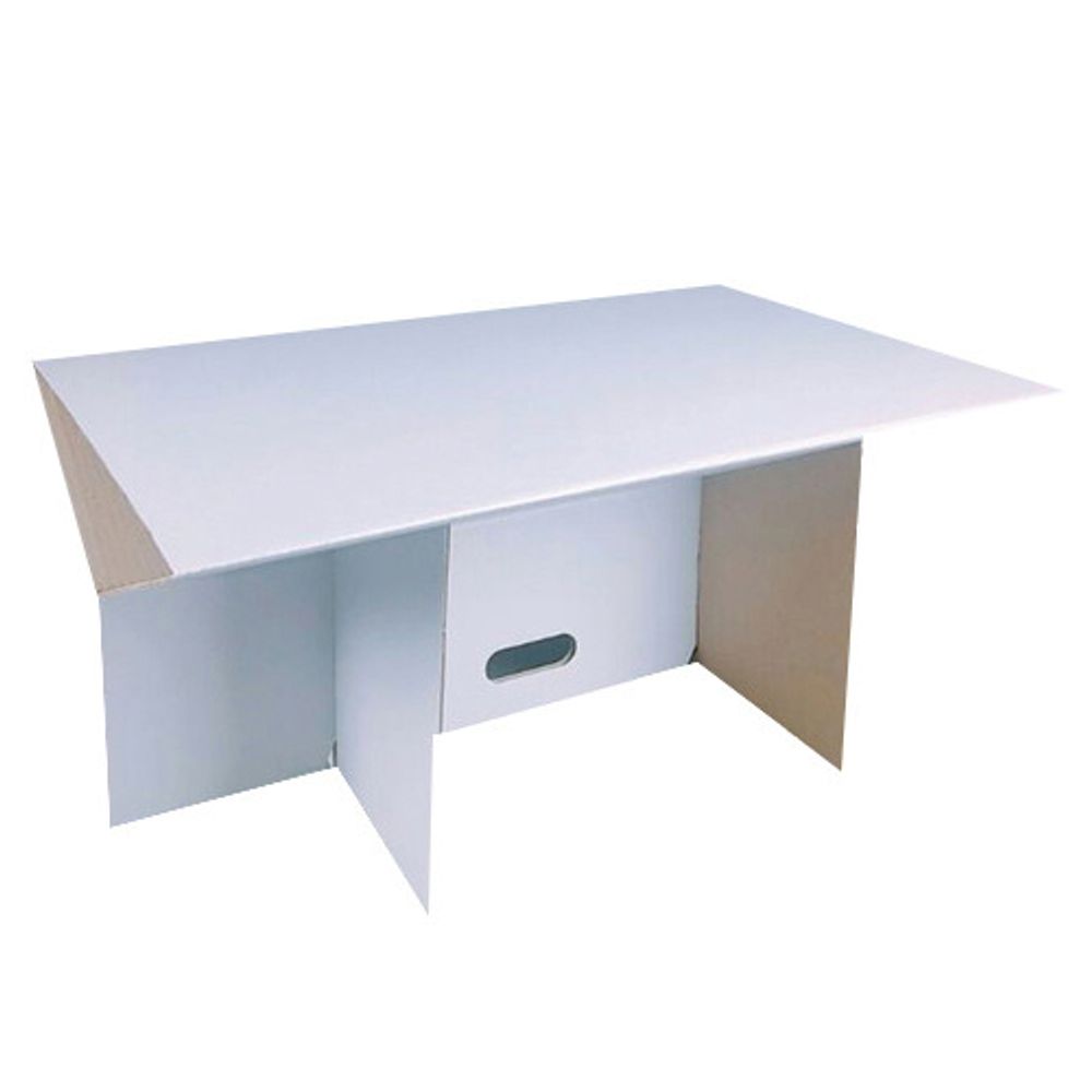 [Box Partner] foldable table (white palm/pink palm) corrugated paper ...