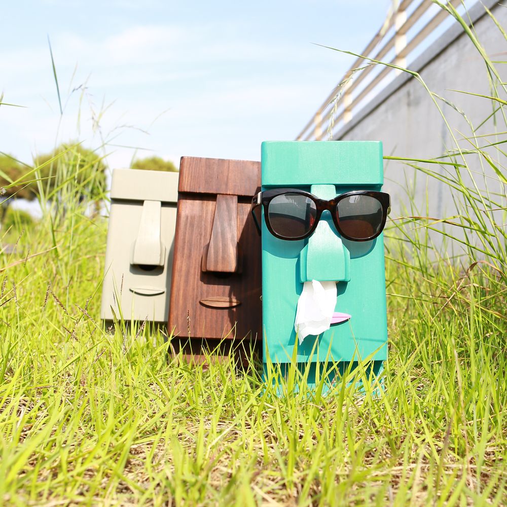 [Dosian Factory] Moai tissue solid wood case _moving gift, interior ...