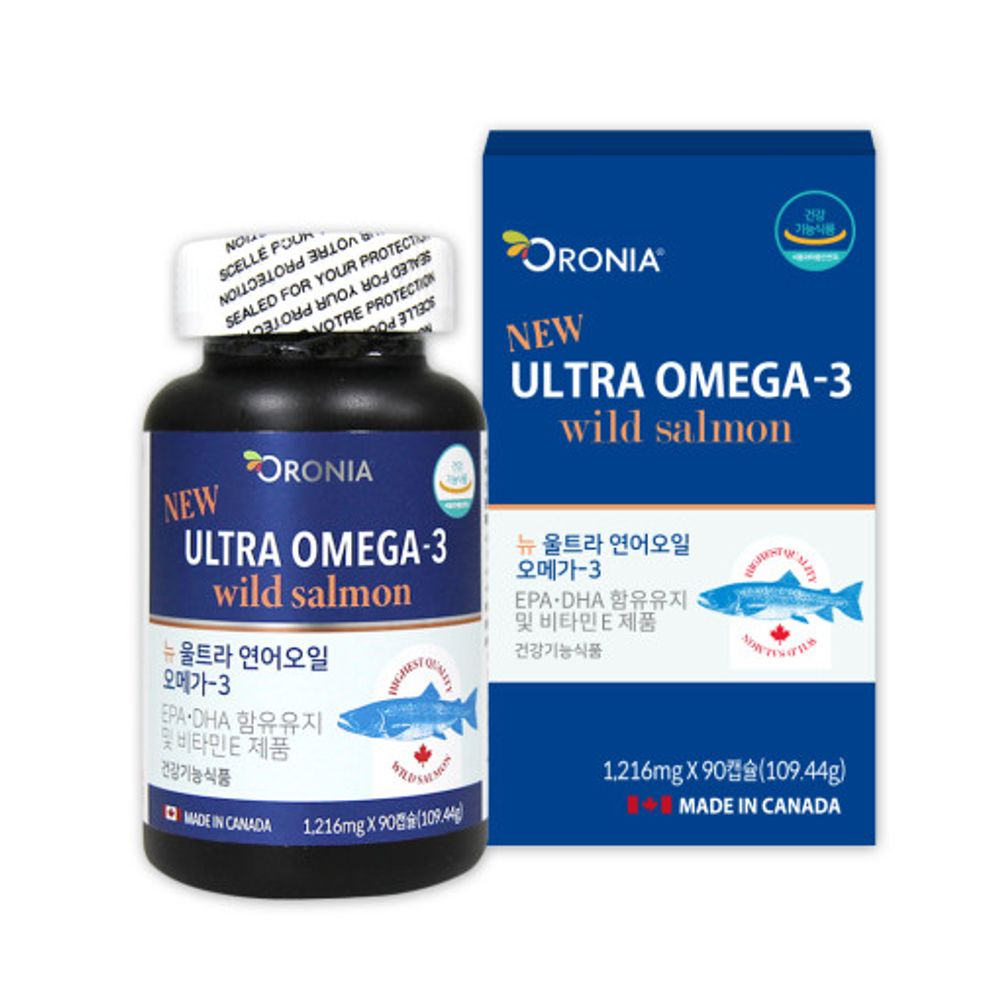 [ORONIA] New Ultra Salmon Oil Omega-3 90 Capsules