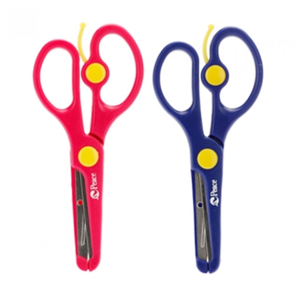 PEACE EZ Safety Scissors for Kids | Spring-Loaded / Protective Blade ...