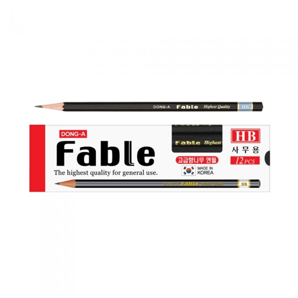 DONG-A Fable Professional Pencils 12pcs | HB B 2B | Drawing & Office