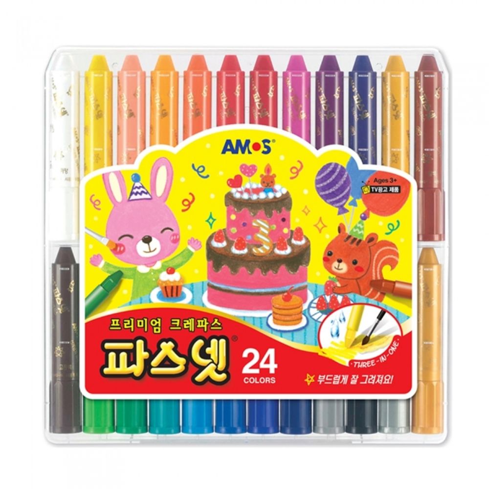 AMOS Pasnet 24 Colors - World's Softest 3-in-1 Gel Crayon | ROAExpo
