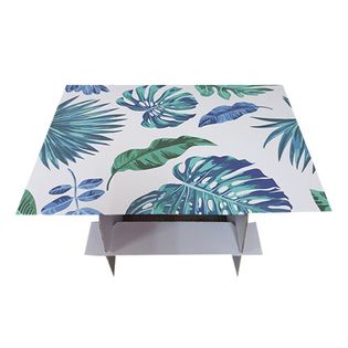 [Box Partner] foldable table (white palm/pink palm) corrugated paper ...