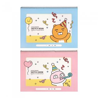Kakao Friends Happy Moment Sketchbook (Ryan/Apeach) | 360° Spiral ...