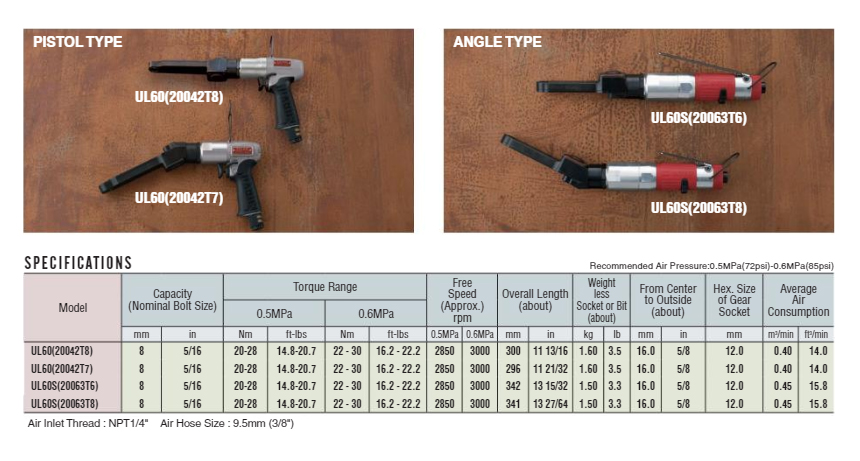 URYU OIL-PULSE Driver (PISTOL-TYPE) UL60(20042T7)