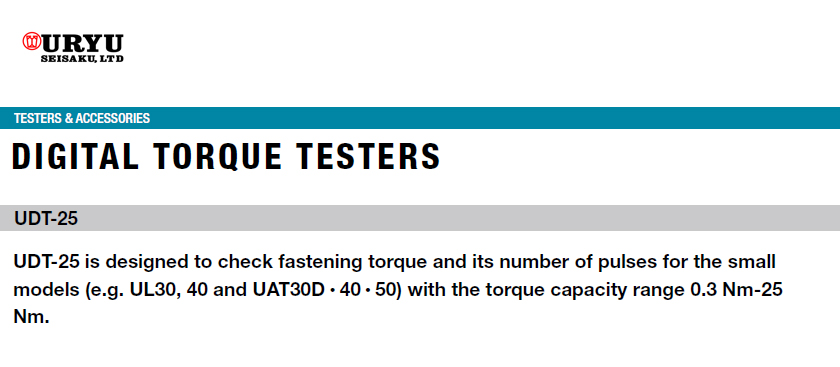 URYU DIGITAL TORQUE TESTER UDT-25E (230V)
