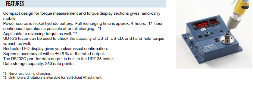 URYU DIGITAL TORQUE TESTER UDT-25E (230V)